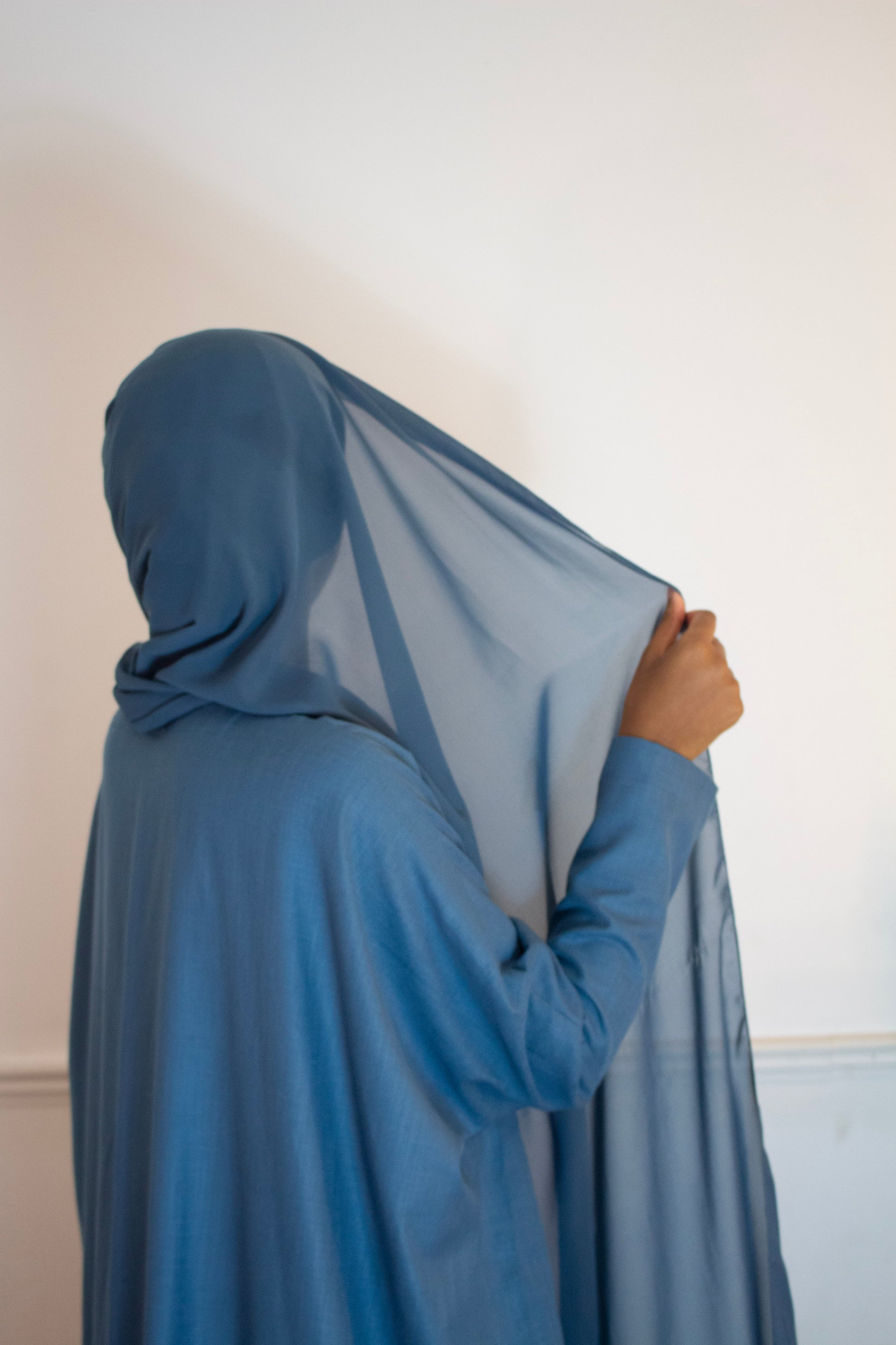 Silk Chiffon Hijab - Airforce – bybdsha